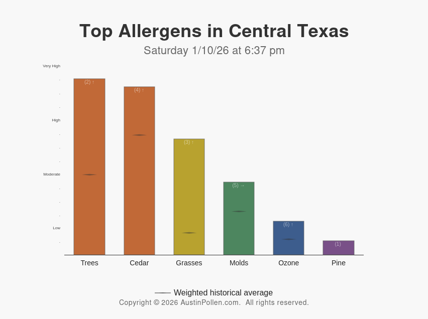 Austin Pollen | Austin pollen count allergy cedar mold ragweed oak